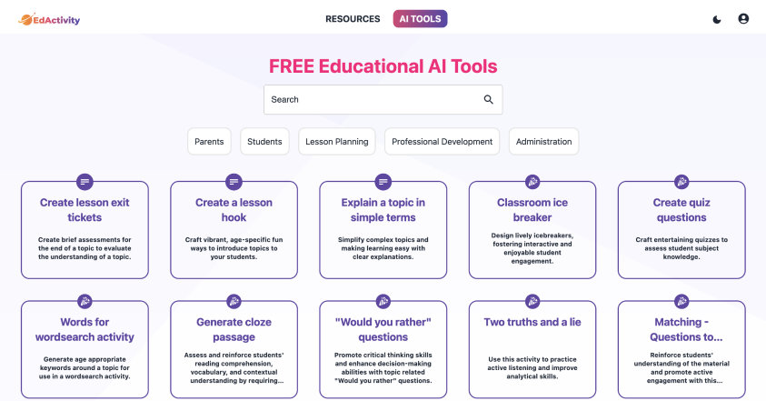 FREE Educational AI Tools